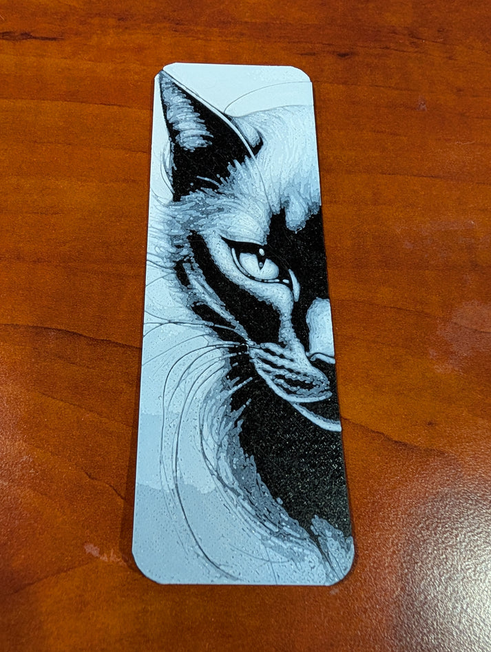 Cat Half Face Bookmark - 3D Printed – Oblivious Creations